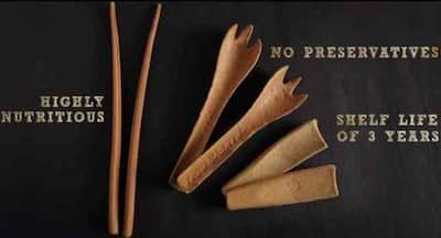 Spoon and fork that you can eat! Narayana Peesapathy invents edible ...