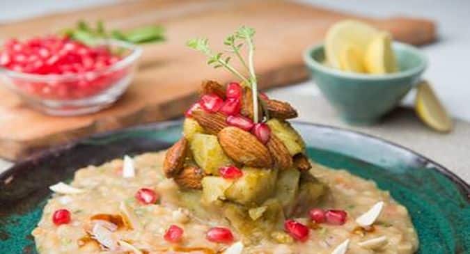 Healthy chaat recipe: almond, sweet potato and pomegranate chaat with ...