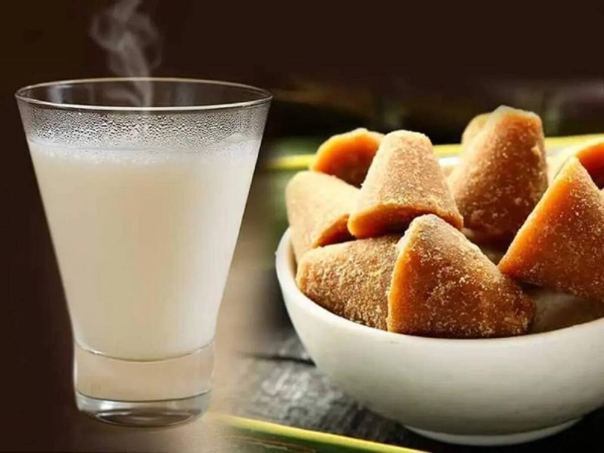 Jaggery Milk Health Benefits In Hindi | सर्दियों में दूध के साथ गुड़ का ...