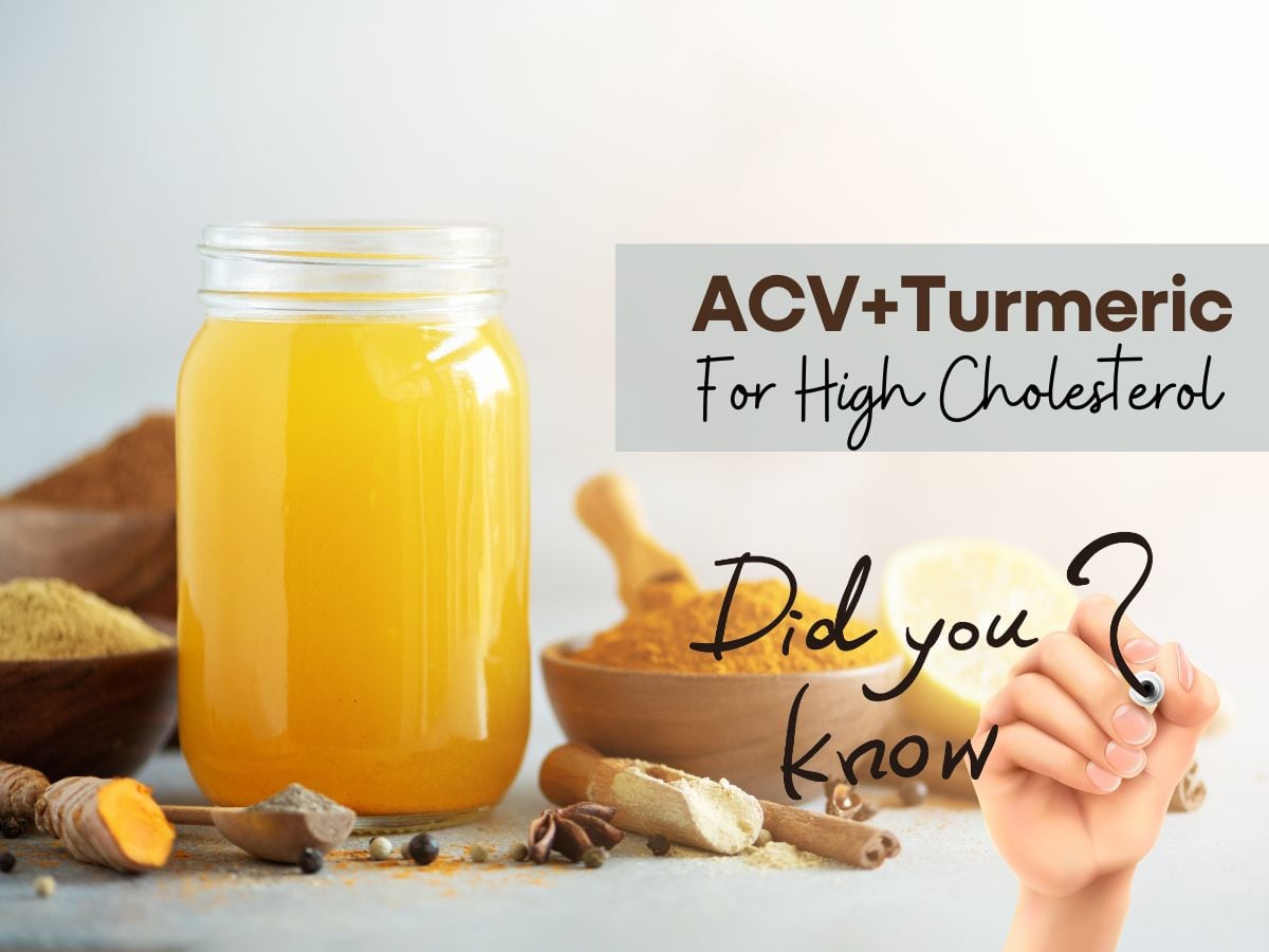 ACV With Turmeric Shots To Lower Cholesterol: Apple Cider Vinegar On ...