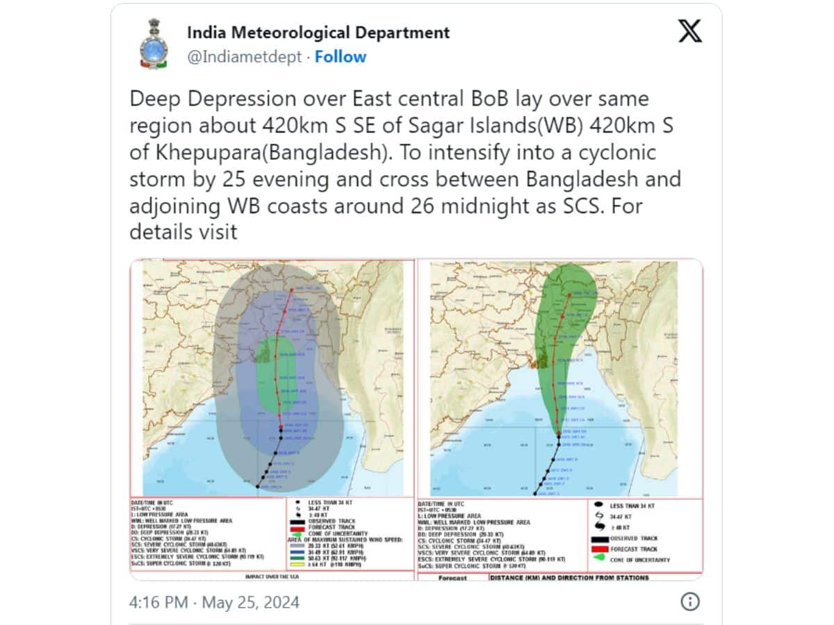 Cyclone Remal: Severe Cyclonic Storm To Hit West Bengal On Sunday, 7 ...