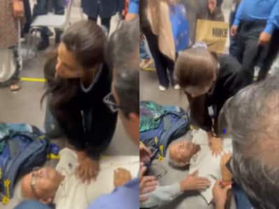 Watch: Man Suffers Heart Attack, Collapses At Delhi Airport; Woman ...