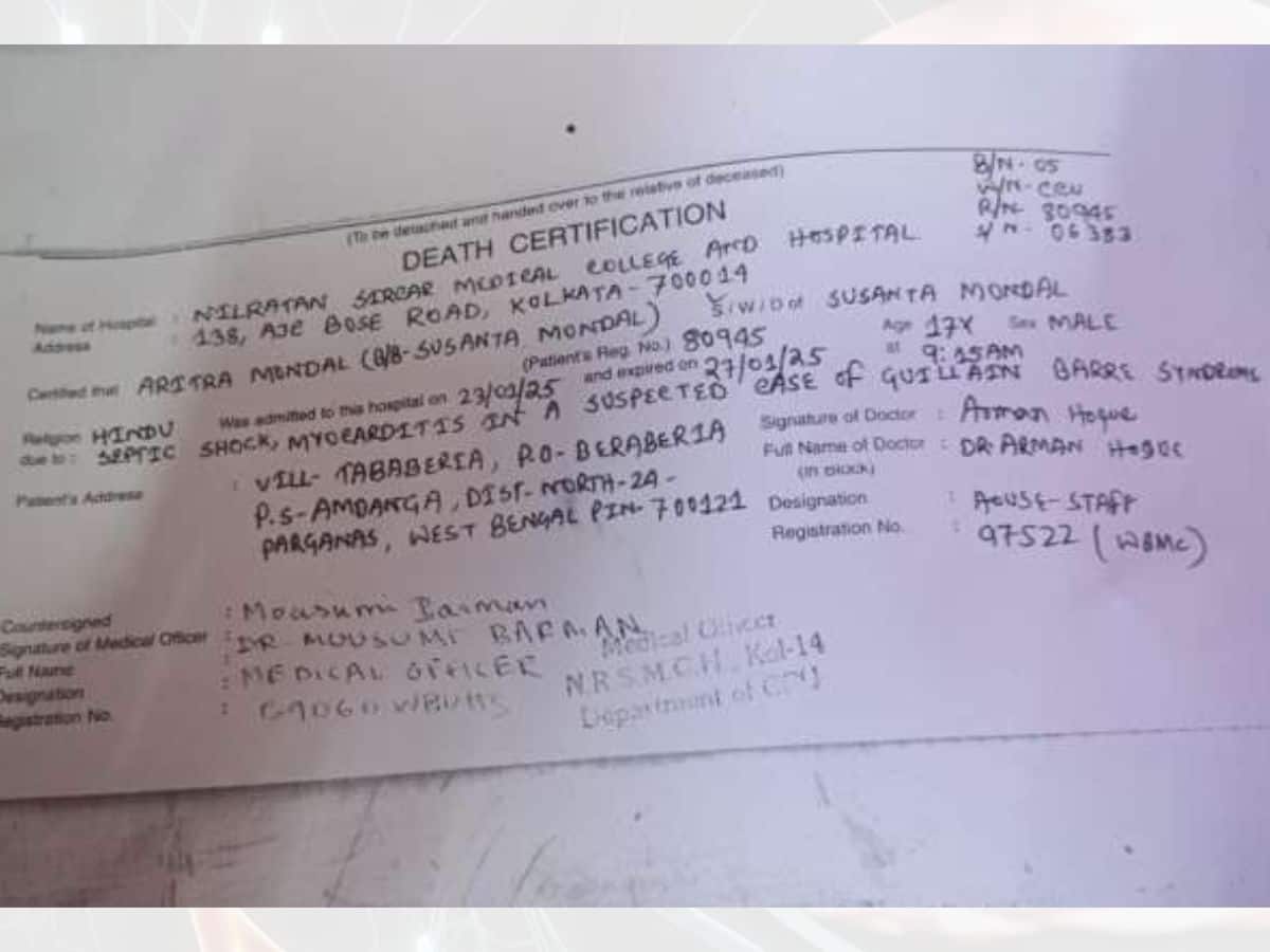 West Bengal Guillain Barre Syndrome Death: 17-Year-Old Dies In North-24 Parganas During ...