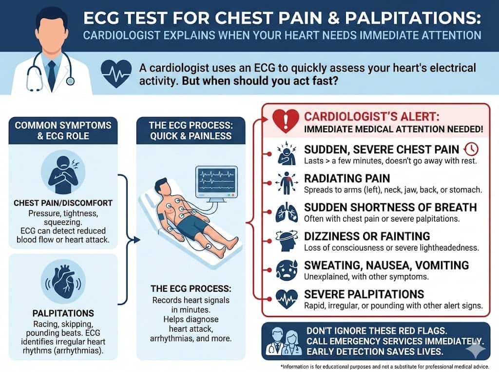 ECG Test For Chest Pain And Palpitations: Cardiologist Explains When ...