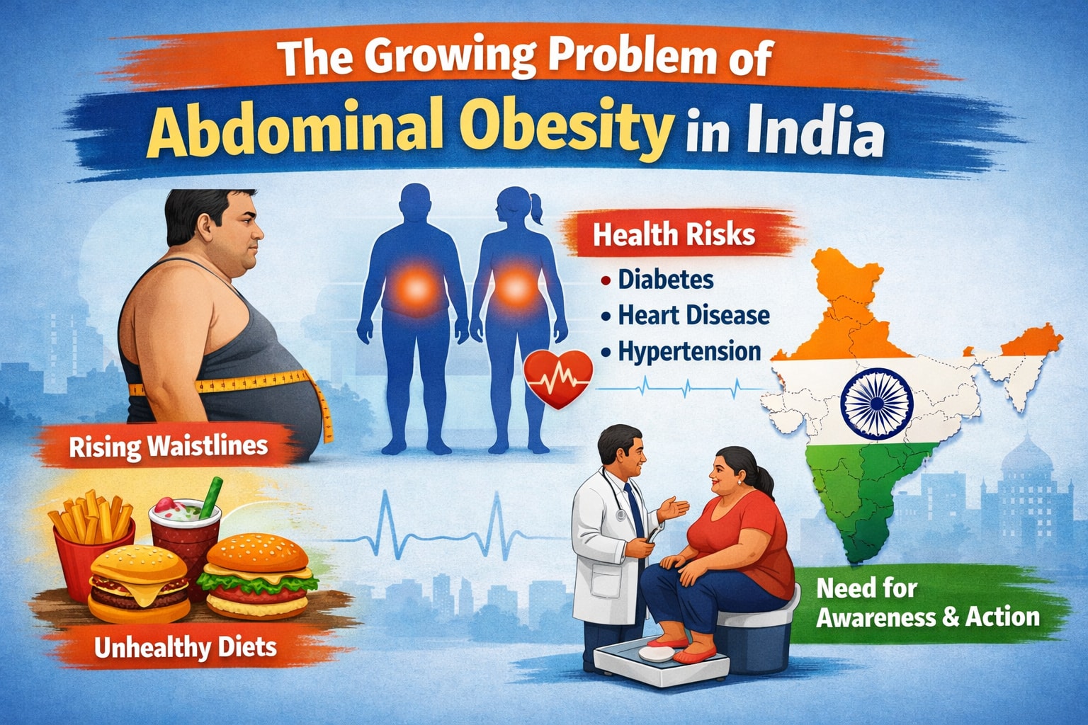 Abdominal Obesity In India: 1 In 3 Adults At Risk Due To Dangerous ...
